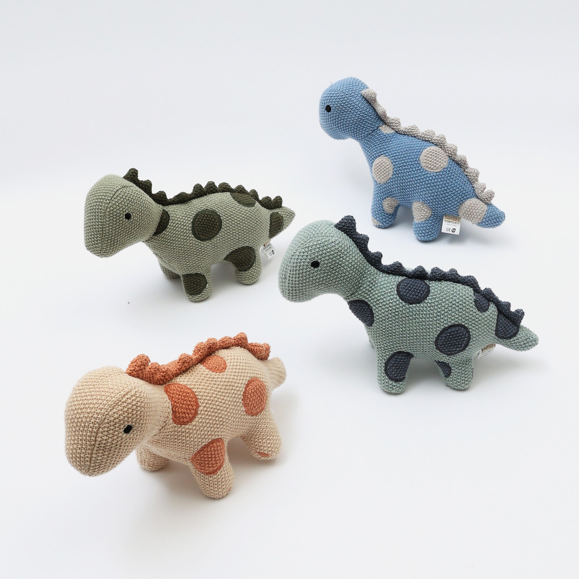 "Mr. Dino" Cotton Stuffed Dinosaur Toy – Charming Beige & Spotted ...